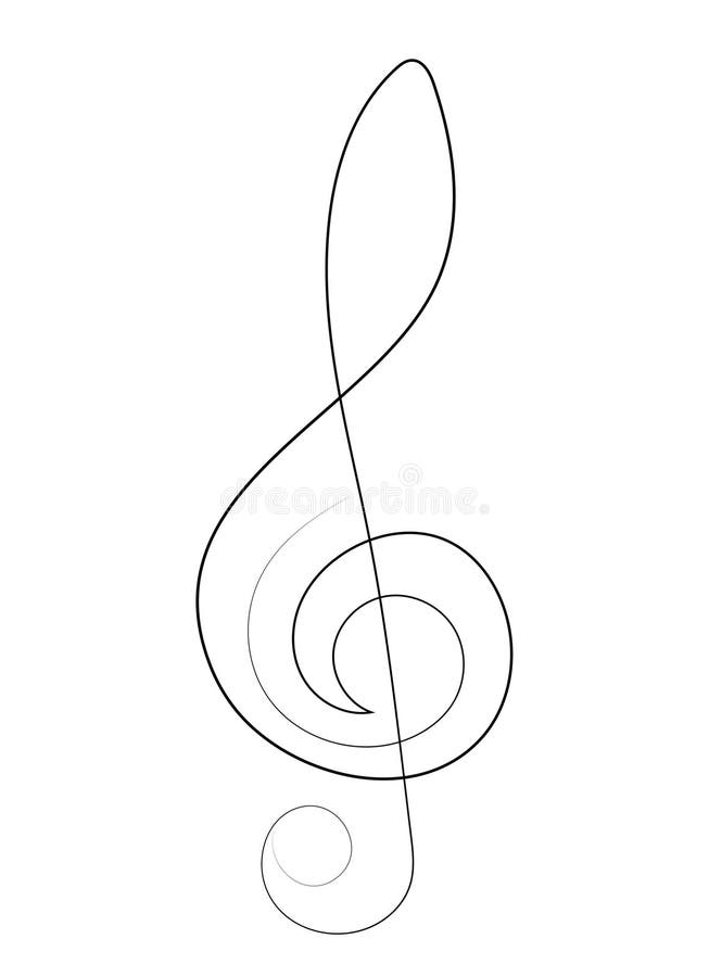 Music Note Continuous One Line Drawing, One Line Continuous Outline ...