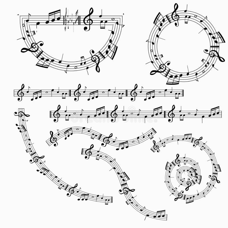 Music Note Design Element in Doodle Style Stock Vector - Illustration ...
