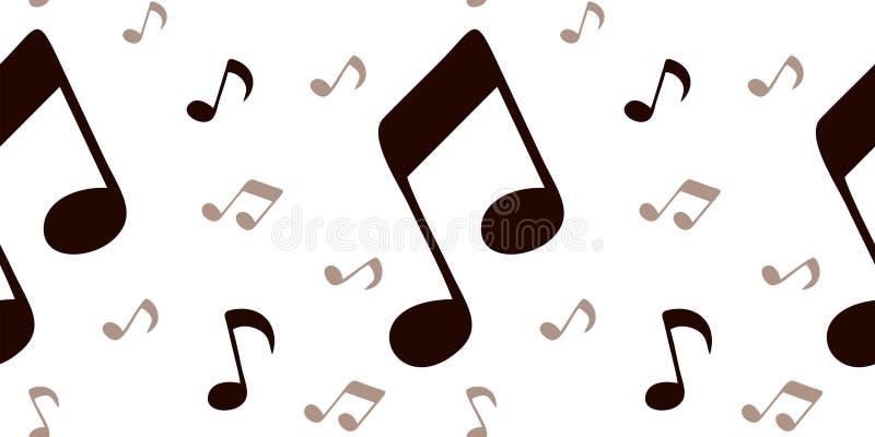 Music Note Doodle Seamless Pattern. Endless Texture of Hand Drawn ...