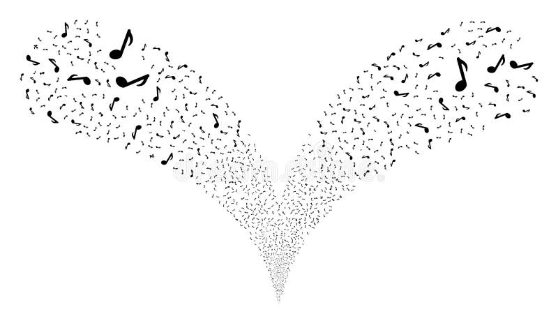 Music Note Double Firework Explosion Stock Vector - Illustration of ...