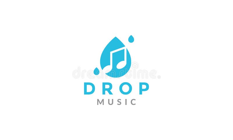 Music Note with Drop Water Logo Symbol Icon Vector Graphic Design ...