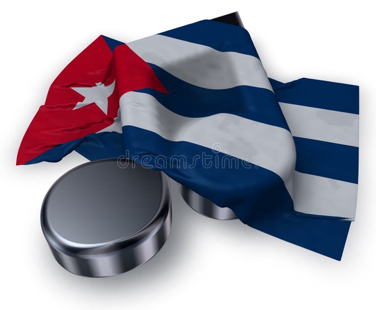 Music Note and Flag of Cuba Stock Illustration - Illustration of ...