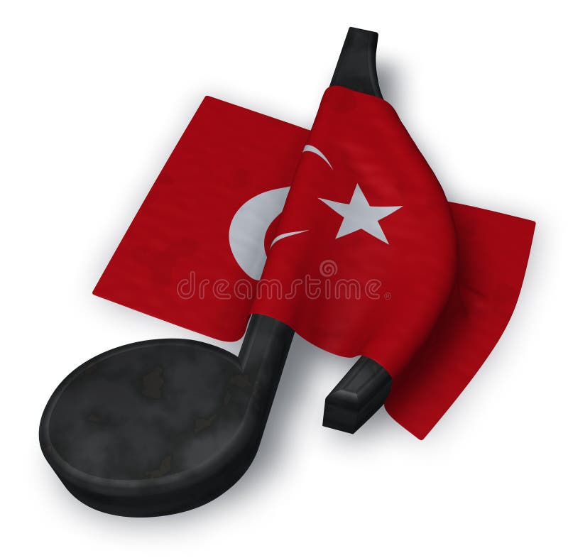 Music Note Flag Turkey Stock Illustrations – 11 Music Note Flag Turkey ...