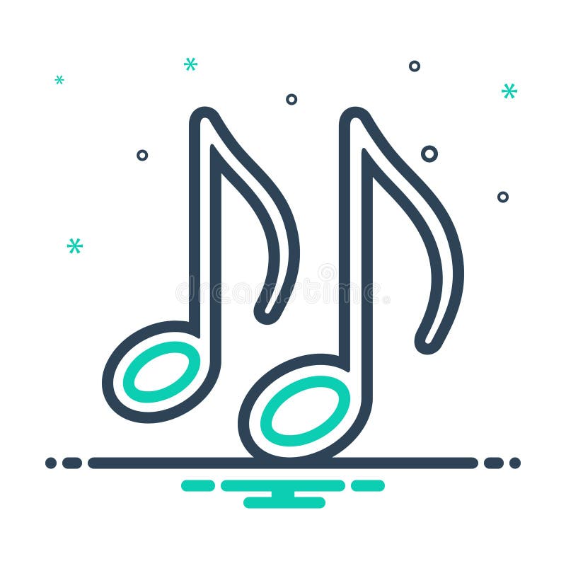 Mix Icon for Music Note, Sound and Classical Stock Illustration ...