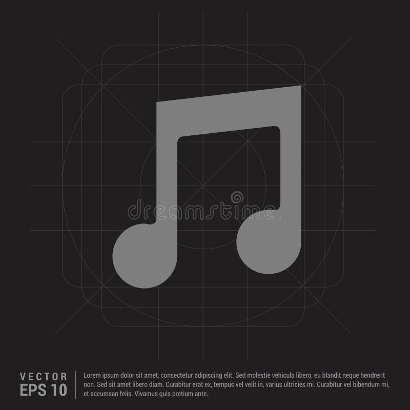 Music Note Icon - Black Creative Background Stock Vector - Illustration ...