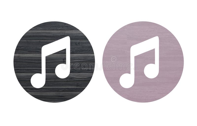 Music Note Icon Brown with Texture Stock Photo - Illustration of ...