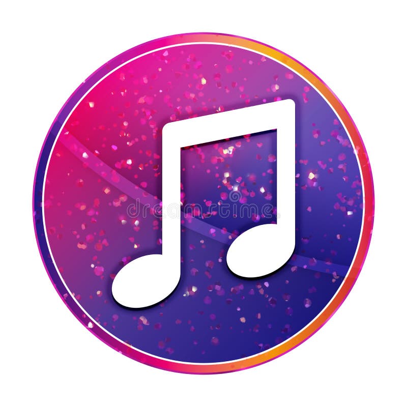 Music Note Icon Creative Trendy Colorful Round Button Illustration ...