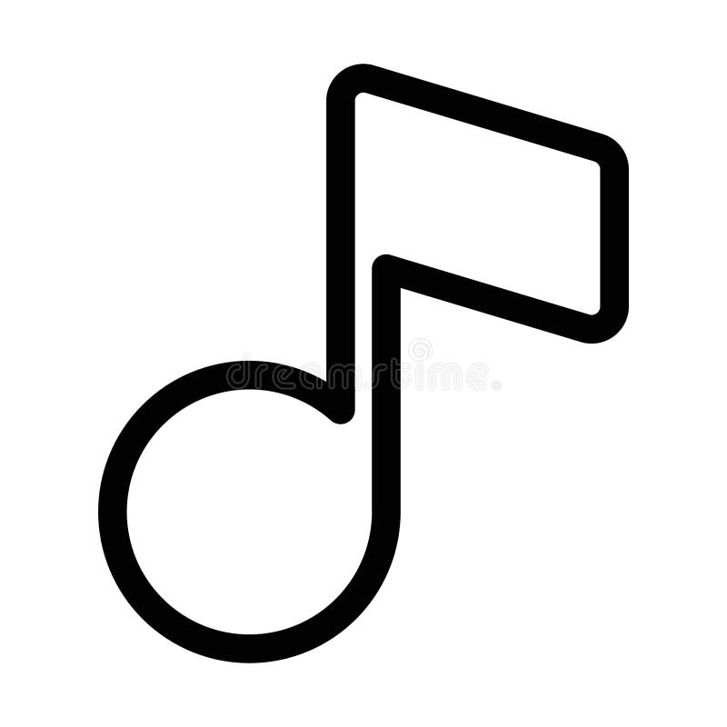 Music Note Icon Design in Filled and Outlined Style Stock Vector - Illustration of classical ...