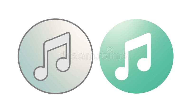 Music Note Icon Green with Texture Stock Photo - Illustration of green ...