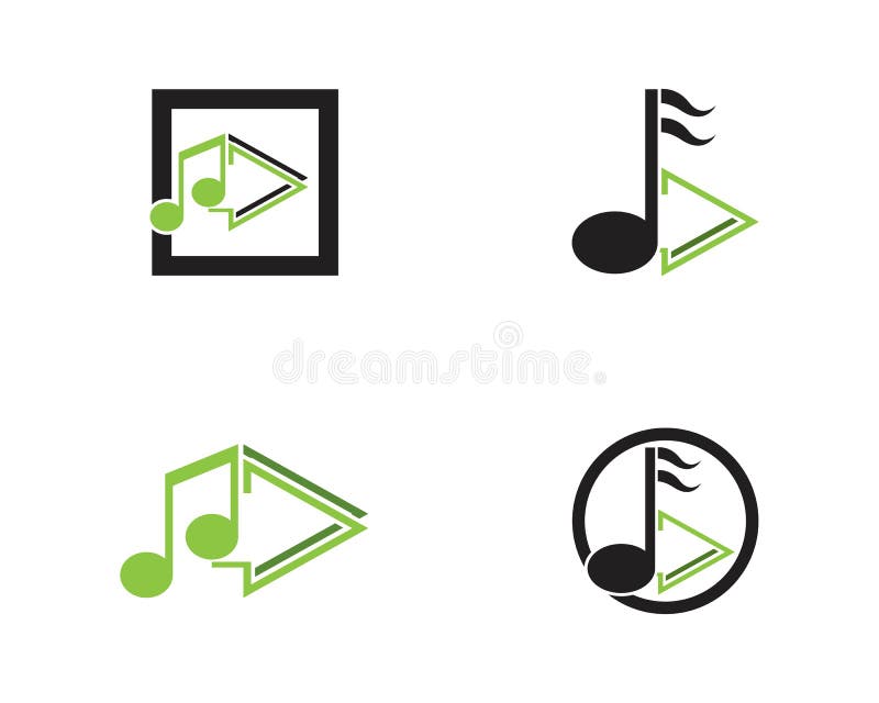 Music Note Icon Logo Template Stock Vector - Illustration of logo ...