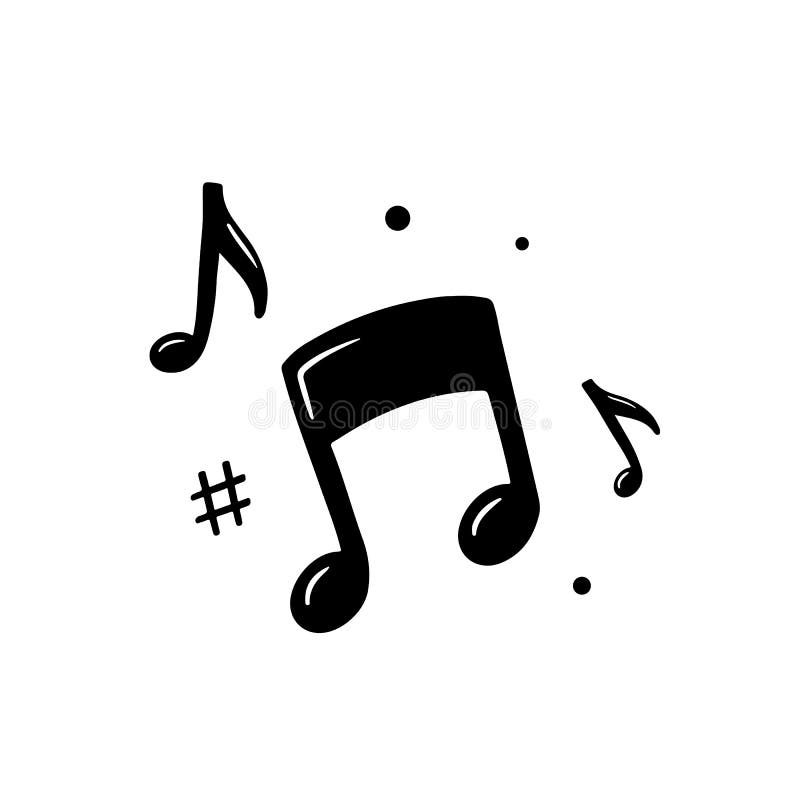 Music Note Icon. Melody Vector Stock Vector - Illustration of vector ...