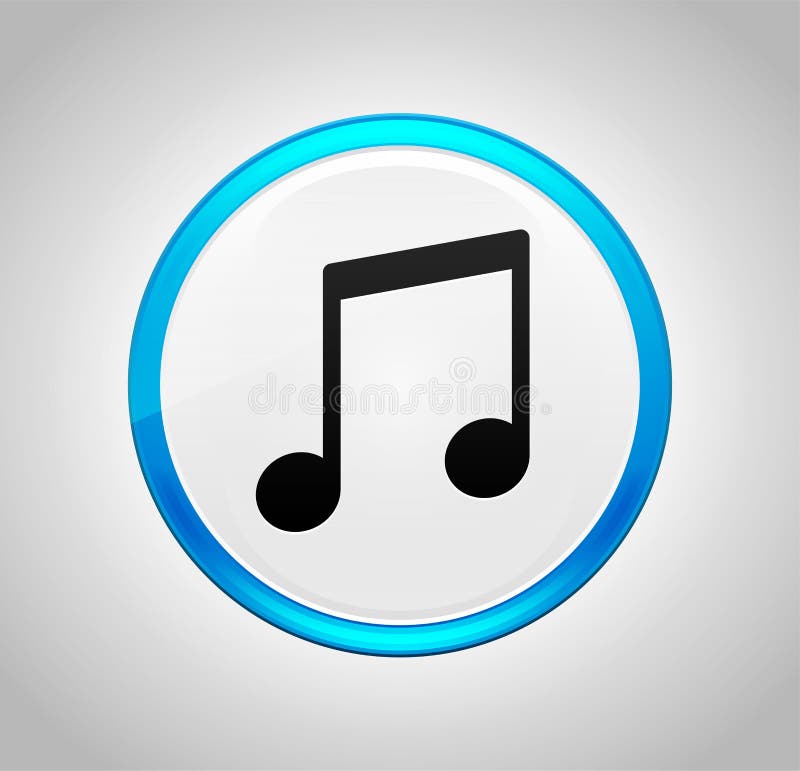 Music Note Icon Round Blue Push Button Stock Illustration ...