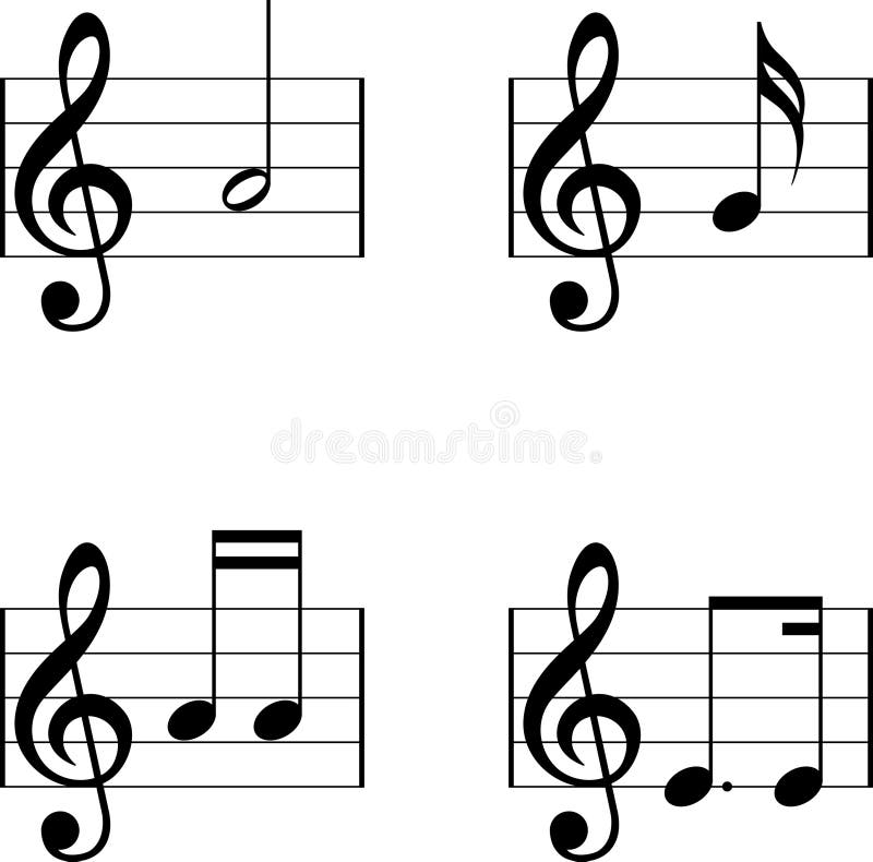 Music Note Icon Set. Music Notes Vector Illustration. Stock Vector ...