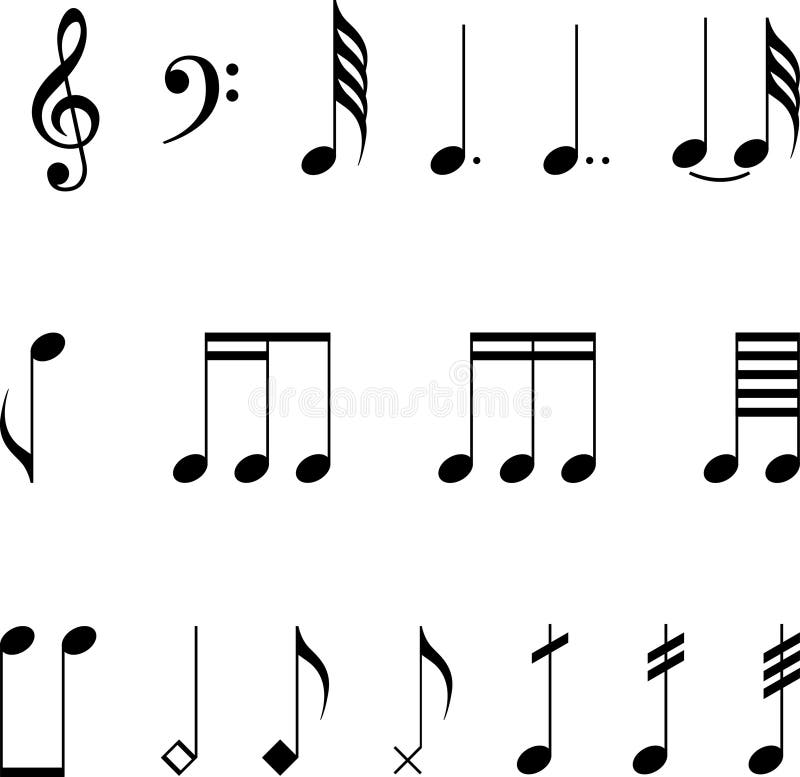 Music Note Icon Set. Music Notes Vector Illustration Stock Vector ...