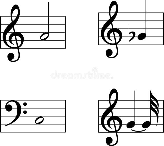 Music Note Icon Set. Music Notes Vector Illustration. Stock Vector ...