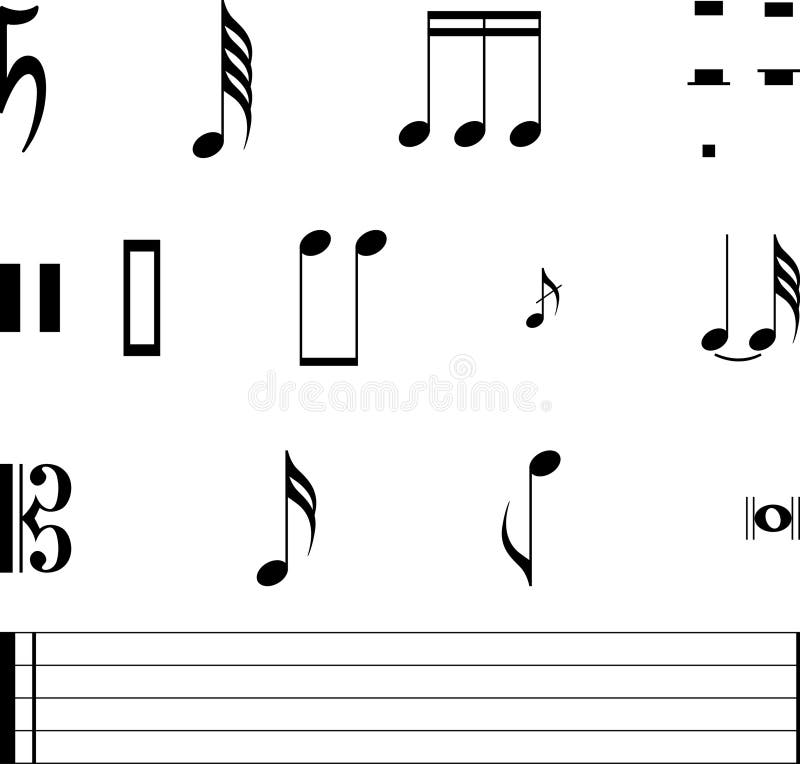 Music Note Icon Set. Music Notes Vector Illustration Stock Vector ...