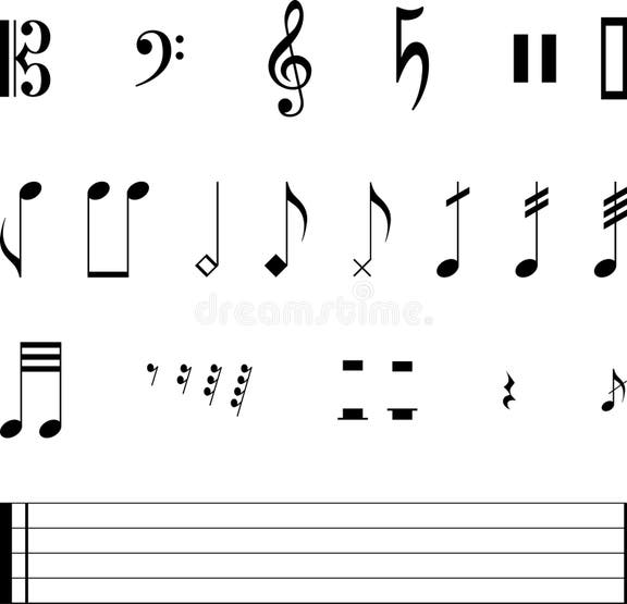 Music Note Icon Set. Music Notes Vector Illustration Stock Vector ...