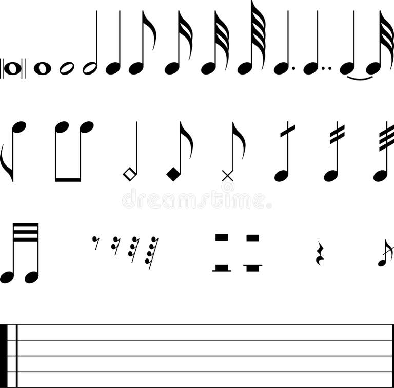 Music Note Icon Set. Music Notes Vector Illustration Stock Vector ...