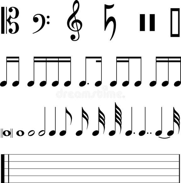 Music Note Icon Set. Music Notes Vector Illustration Stock Vector ...