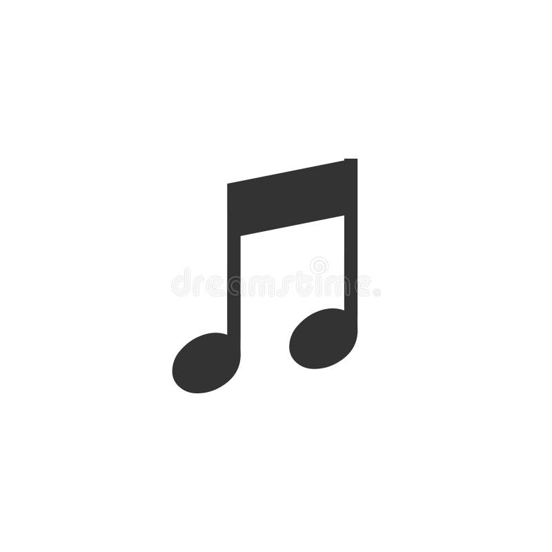 Music Note Icon in Simple Design. Vector Illustration Stock Vector ...