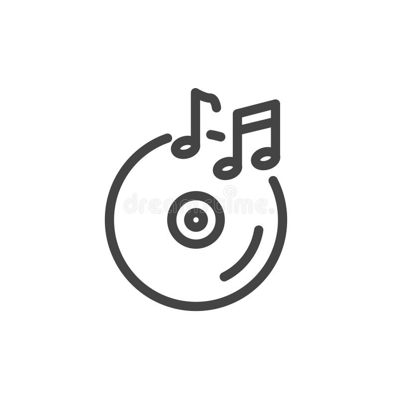 Music Note Icon in Trendy Outline Style Isolated on White Background ...