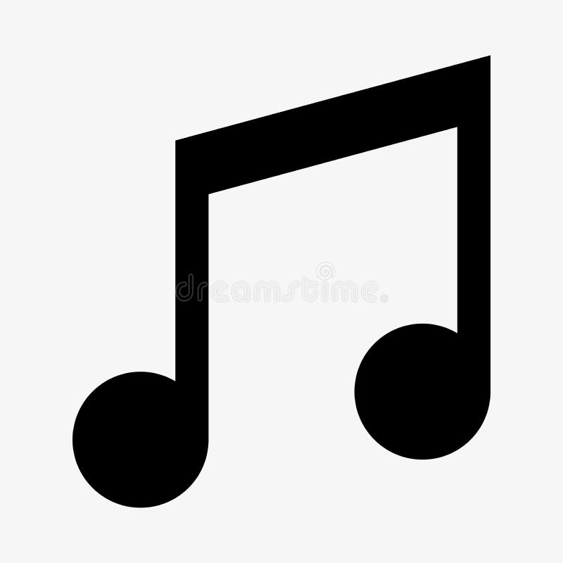 Music Note Vector Icon on White Background. Stock Vector - Illustration ...