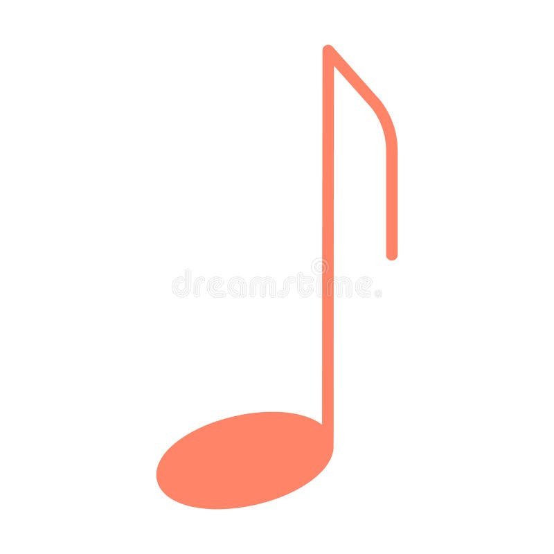 Music Note Icon. Vector Pictogram Stock Vector - Illustration of design ...