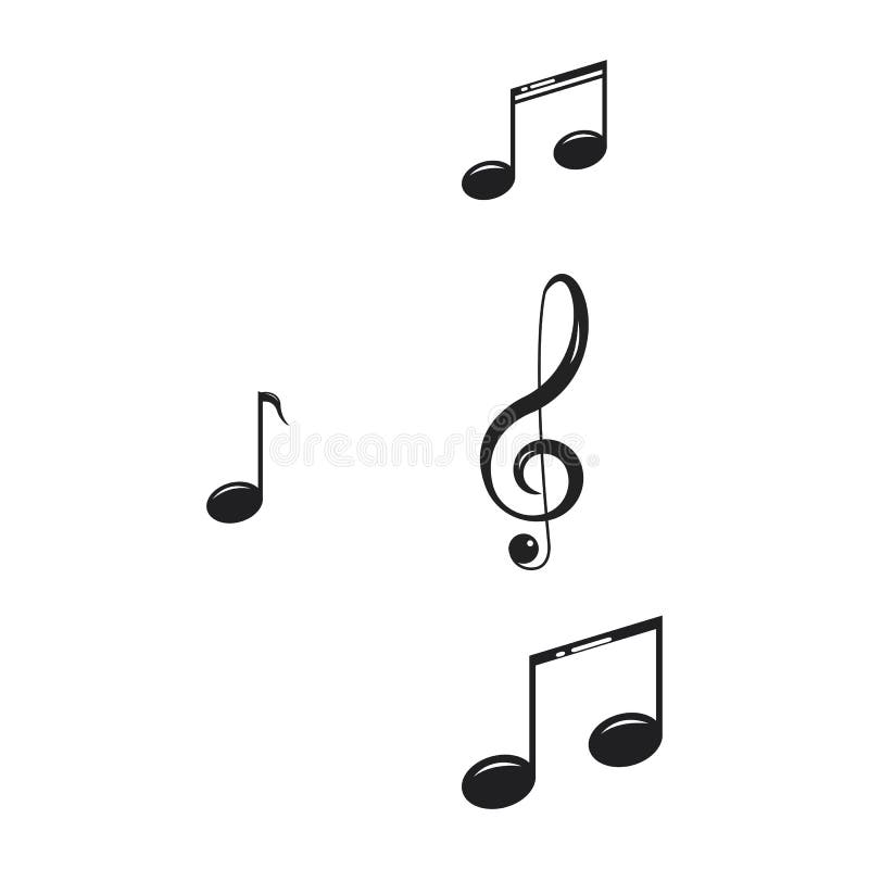 Music Note Icon Vector Template Stock Vector - Illustration of ...