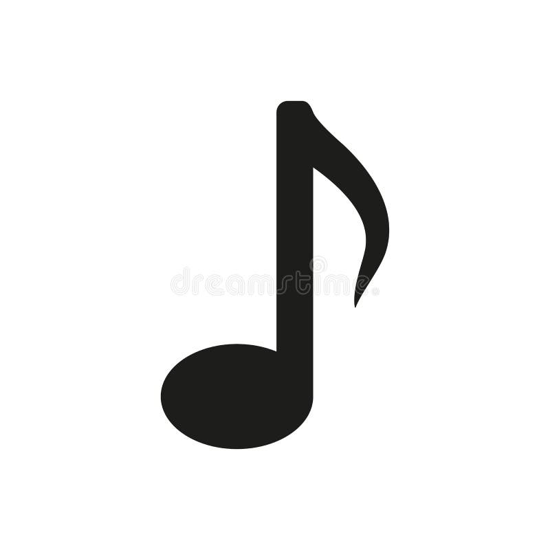 Music Note Icon Icon on White Background Stock Illustration ...