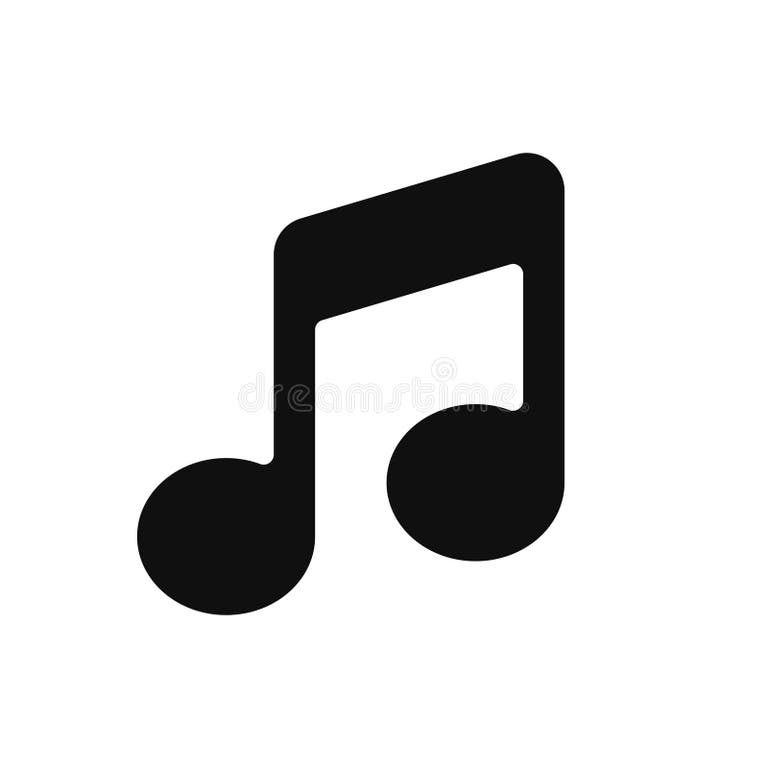Music Note Icon on White Background. Vector Stock Vector - Illustration ...
