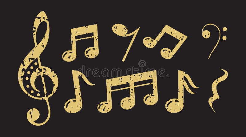 Music Note Icons, Music Scales, Musical Elements, and Scales in Vector ...