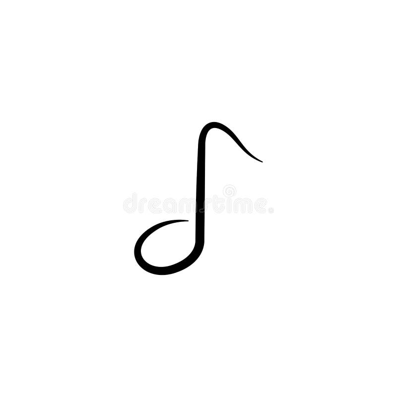 Music note logo design stock illustration. Illustration of flow - 247089791