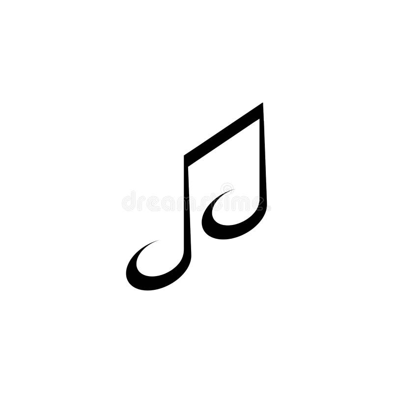 Music note logo design stock illustration. Illustration of instrument ...