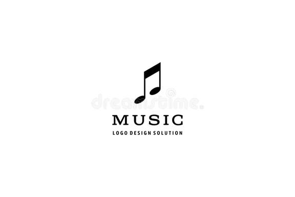 Music note logo design stock vector. Illustration of logotype - 330183291