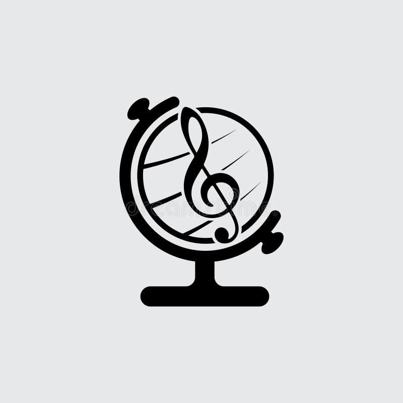 Music Note Logo Icon Design Stock Illustration - Illustration of vinyl ...