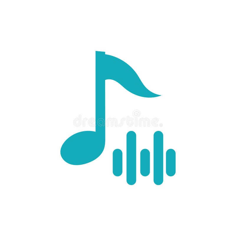 Music note logo icon stock vector. Illustration of element - 323088962