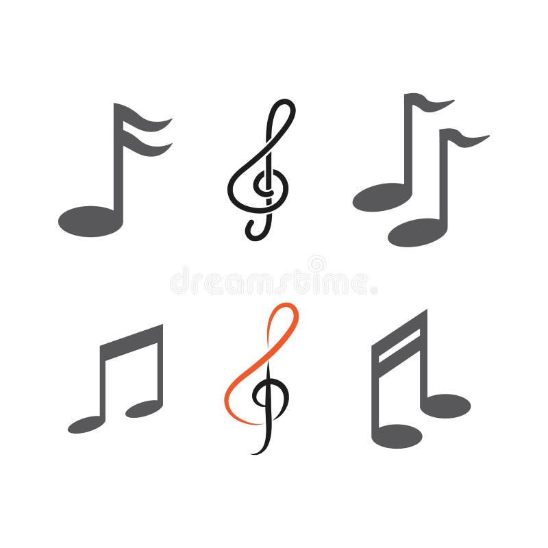 Music note logo stock vector. Illustration of logo, icon - 199116901