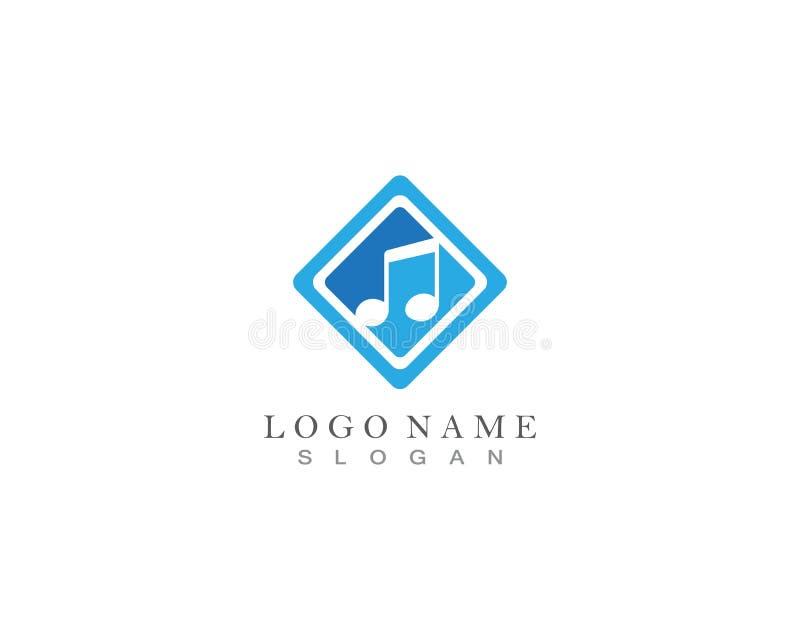Music Note Logo Template Vector Icon Stock Illustration - Illustration ...
