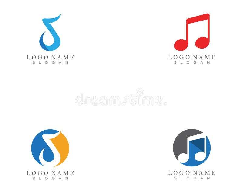 Music Note Logo Template Vector Icon Stock Illustration - Illustration ...