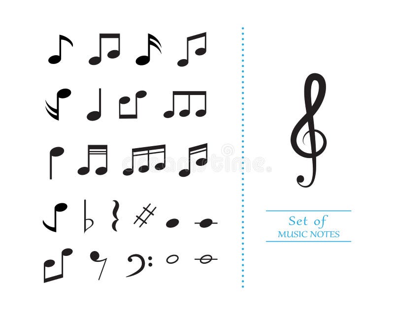Music Note Logo Vector Illustration Stock Illustration - Illustration ...