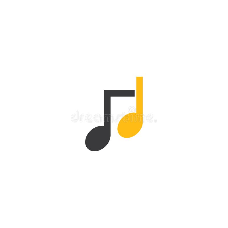 Music note logo stock vector. Illustration of design - 179104973
