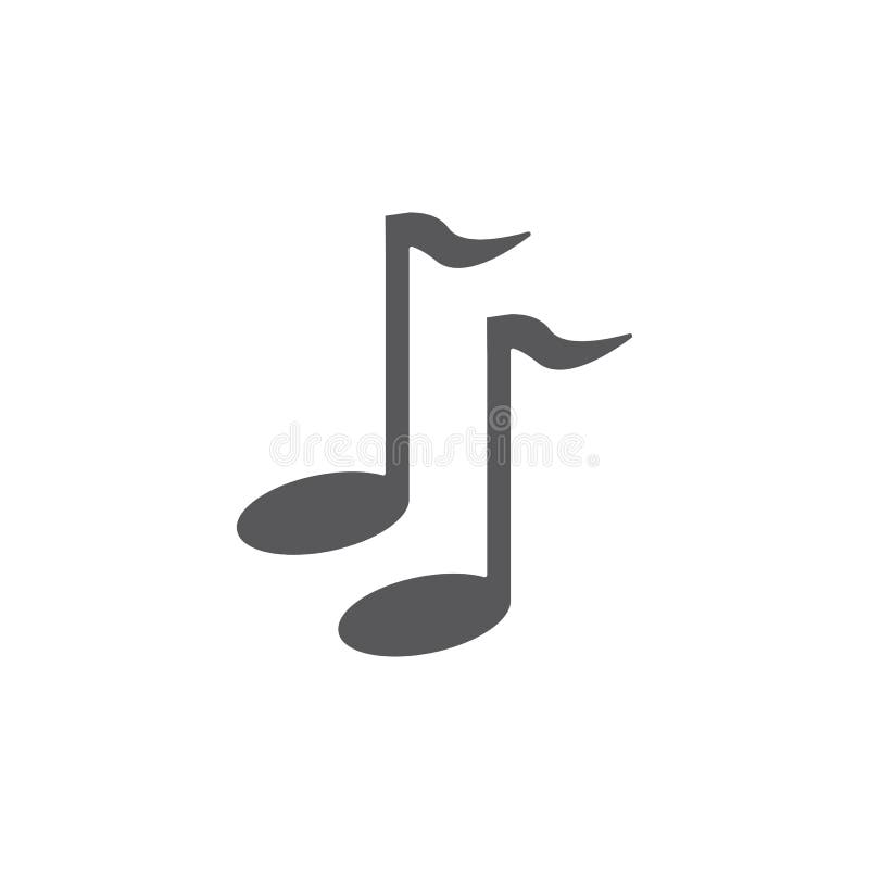 Music note logo stock vector. Illustration of flat, icon - 199009240