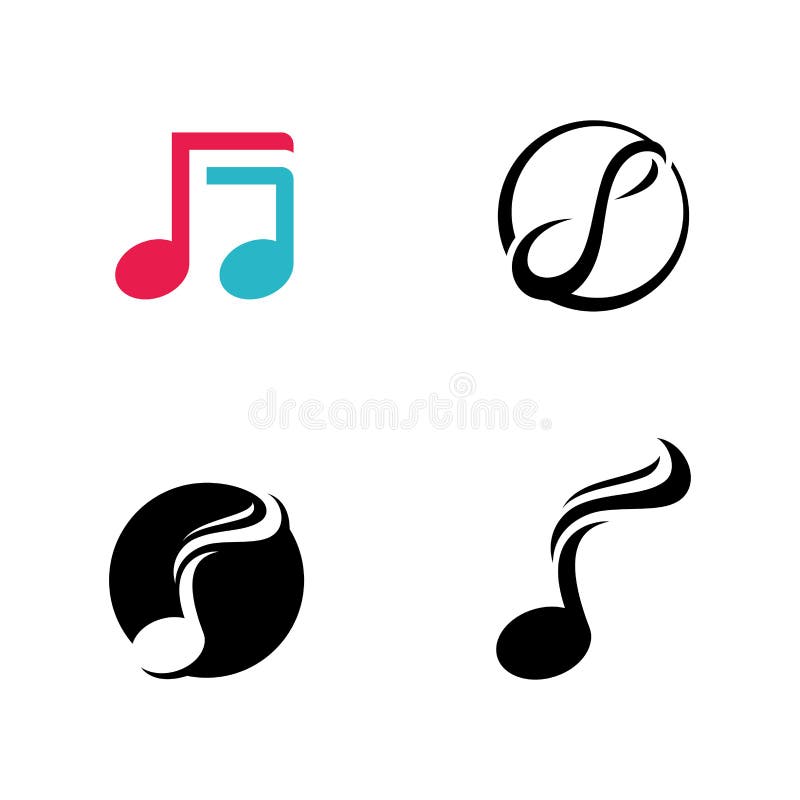 Music Note Logo Vector Template Stock Vector - Illustration of graphic ...