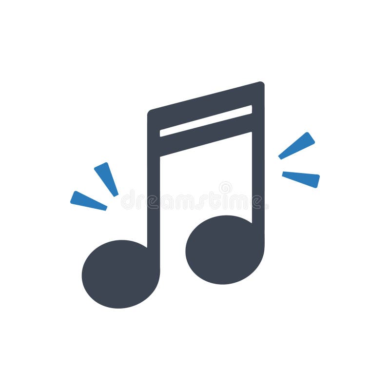 Music Note Melody Icon stock illustration. Illustration of vector ...