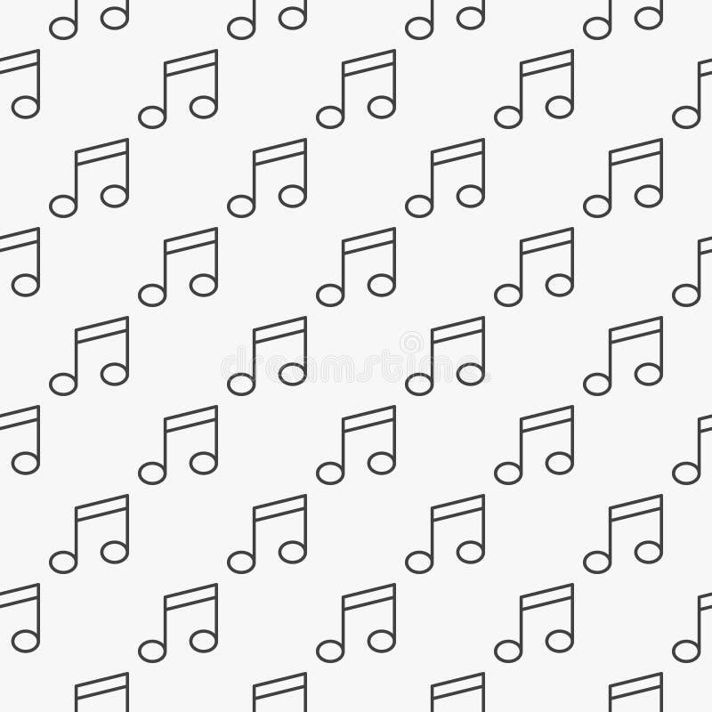 Simple Music Note Seamless Pattern Stock Vector - Illustration of ...
