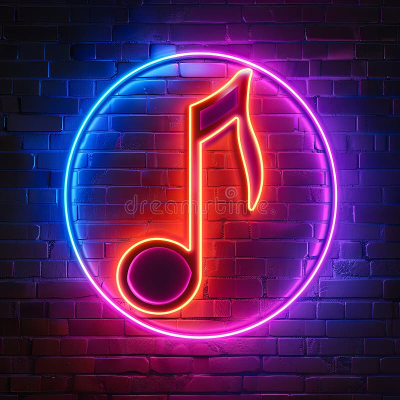 Music Note Neon Sign Stock Illustrations – 1,783 Music Note Neon Sign ...