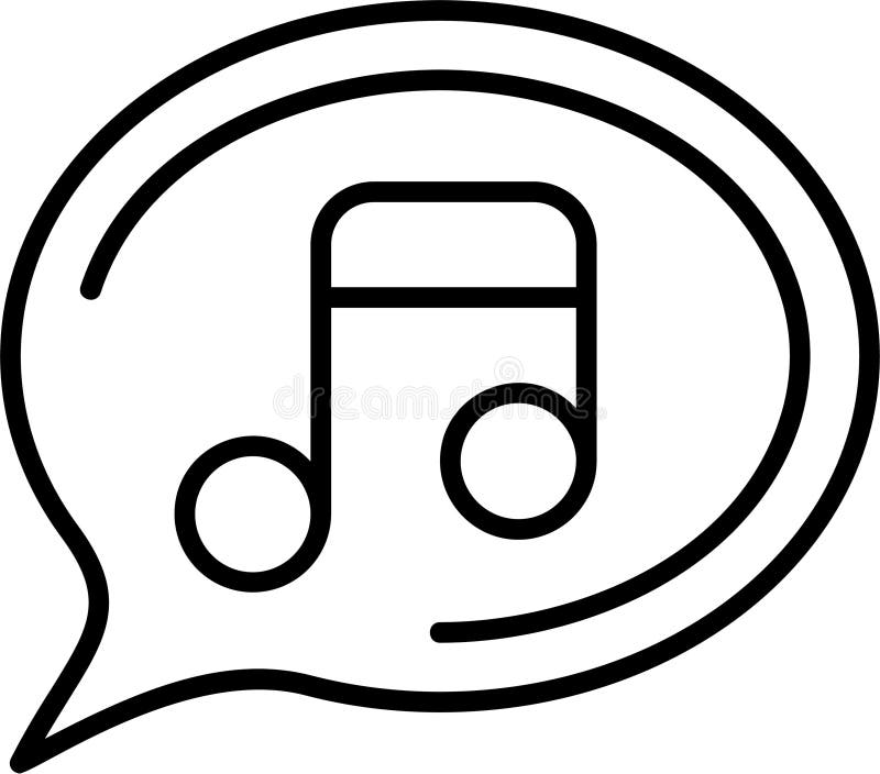Music Note Outline Vector Icon Stock Vector - Illustration of ...
