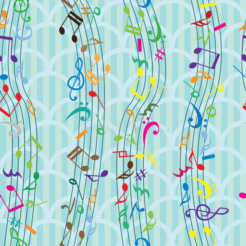 Music Note Seamless Pattern Stock Vector - Illustration of club ...