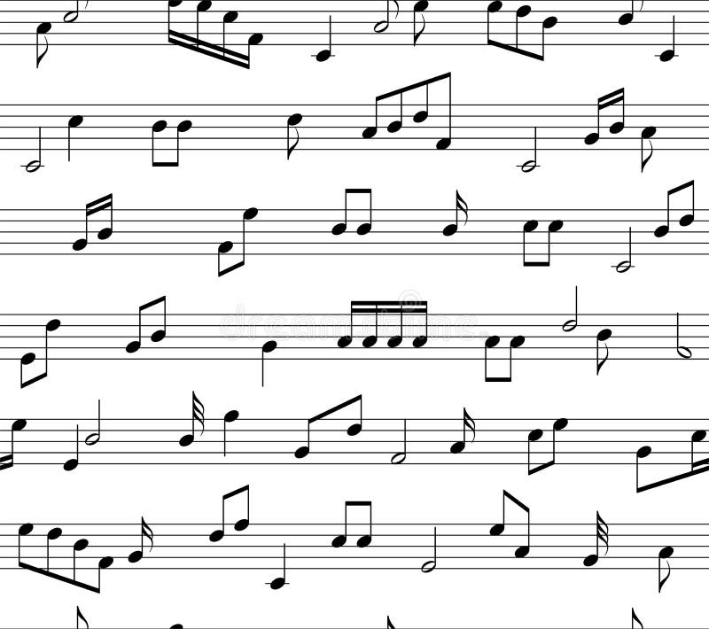 Music Note Seamless Pattern Vector Background. Orchestra Melody ...