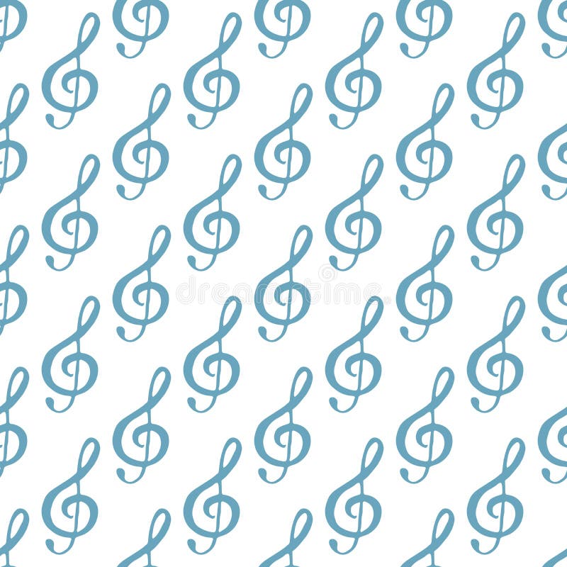 Music Note Seamless Pattern Vector Illustration. Hand Drawn Sketched ...